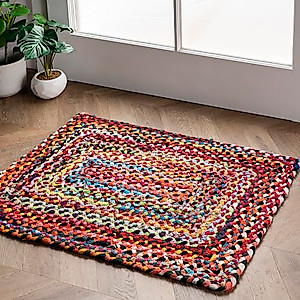 nuLOOM Tammara Bohemian Hand Braided Area Rug, 3x5, Multi