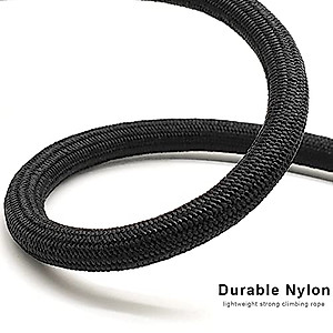 BTINESFUL 7FT Slip Lead Dog Leash, Strong Nylon Rope Leash, 1/4 & 1/2 inch Diam Dog Training Lead for Small Medium Large Dogs (1/4" * 7 FT, Black)
