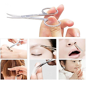 Stainless Steel Makeup Scissors Nose Hair Eyebrow Scissors Makeup Tool