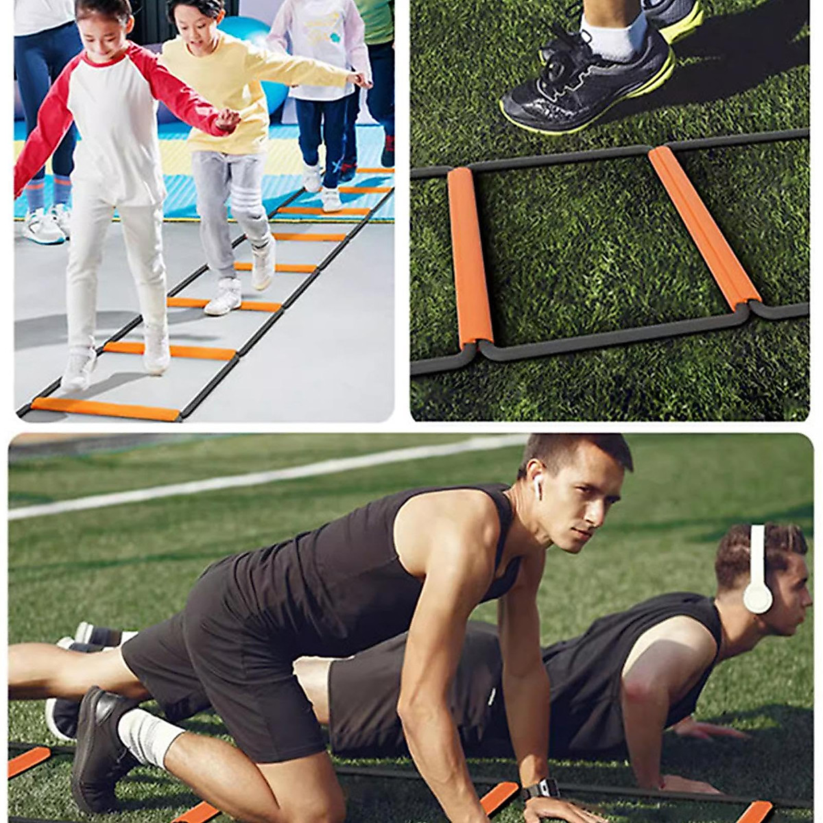 Agility Training Equipment, Kids Fitness Set, Ladder and Rope, Soccer Training Gear for Track, Basketball, Football, Fun Exercise Kit for Children, Versatile Sports Practice, Outdoor Play