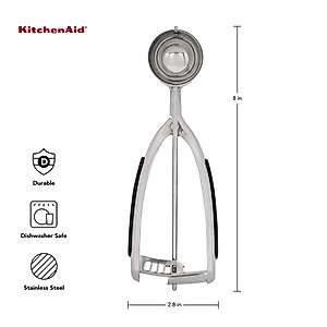 KitchenAid Gourmet Cookie Dough Scoop, One Size, Black