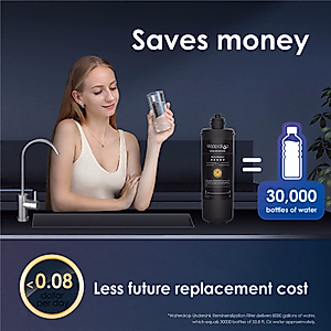 Watedrop Remineralization Replacement Filter AND WD-10UA Under Sink Water Filter System, NSF/ANSI 42 Certified, 8000 Gallons, USA Tech