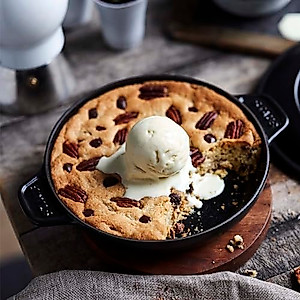 Staub Cast Iron 7.9-inch Round Covered Baking Dish - Matte Black, Made in France