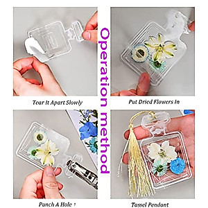 Dried Flower Bookmark - Transparent Dried Flower Bookmarks Craft, Teacher Appreciation Bookmark - Personalized Cute DIY Bookmark for Kids (30-4P)