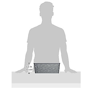 Whitmor Resin Form Tote, Medium, Silver