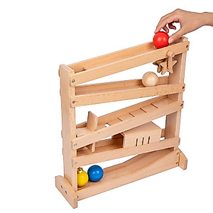 Adena Montessori Tracker Ball Drop Toys Wooden Toys for 1 2 3 Years Old Toddlers Montessori-Inspired Toys for Babies