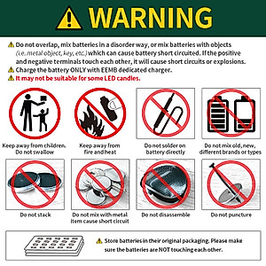 EEMB 4PACK LIR1454 Rechargeable Battery 3.7V Lithium-ion Button Batteries Coin Cell Battery for Earphone Wearable Device Watch