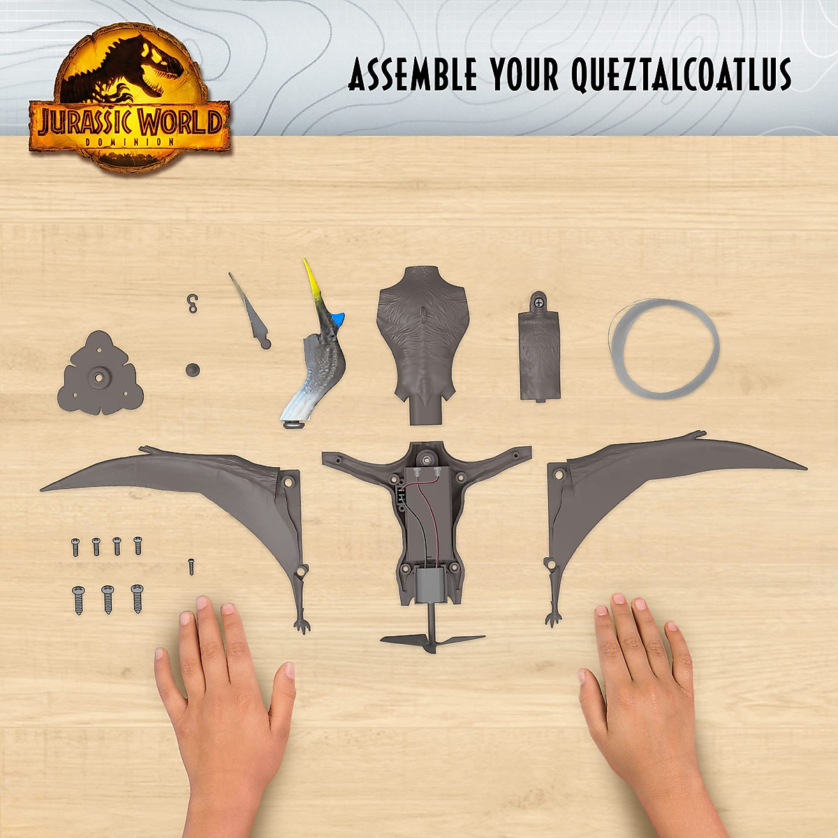 Thames & Kosmos Jurassic World Dominion Flying Pterosaur - Quetzalcoatlus | STEM Building Kit from Build & Fly a Motorized Model of The Largest Flying Creature from Prehistoric Times