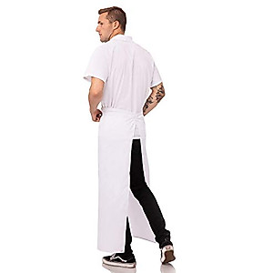 Chef Works Unisex Full-Length Chef Apron, White, One Size