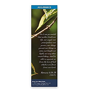 Christian Bookmark with Bible Verse, Pack of 25, Assurance Themed, Nothing Can Separate Us From the Love of God, Romans 8:38-39