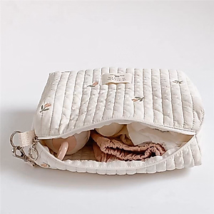 Lmbabter Baby Stroller Storage Bag Diaper Bag Infant Carriages Diaper Organizer Pouches Embroidered Mommy Bag for Outdoor