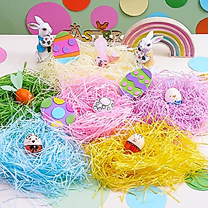 JOYIN 12oz Easter Grass 6 colors Recyclable Paper Shred for Easter Basket Filler Stuffers, Easter Egg Hunt, Easter Party Favor, Easter Decor, Easter Gift Decor