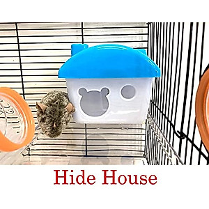 New 3 Level Sparkle Clear Transparent Syrian Hamster Mice Mouse Rat Cage with Large Top Running Ball