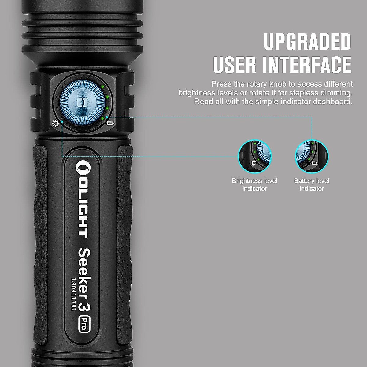 OLIGHT Seeker 3 Pro 4200 Lumens Ultra-Bright LED Flashlight, MCC3 Rechargeable High Lumen Flashlights for Outdoor, Searching, Camping, Hiking (Black)