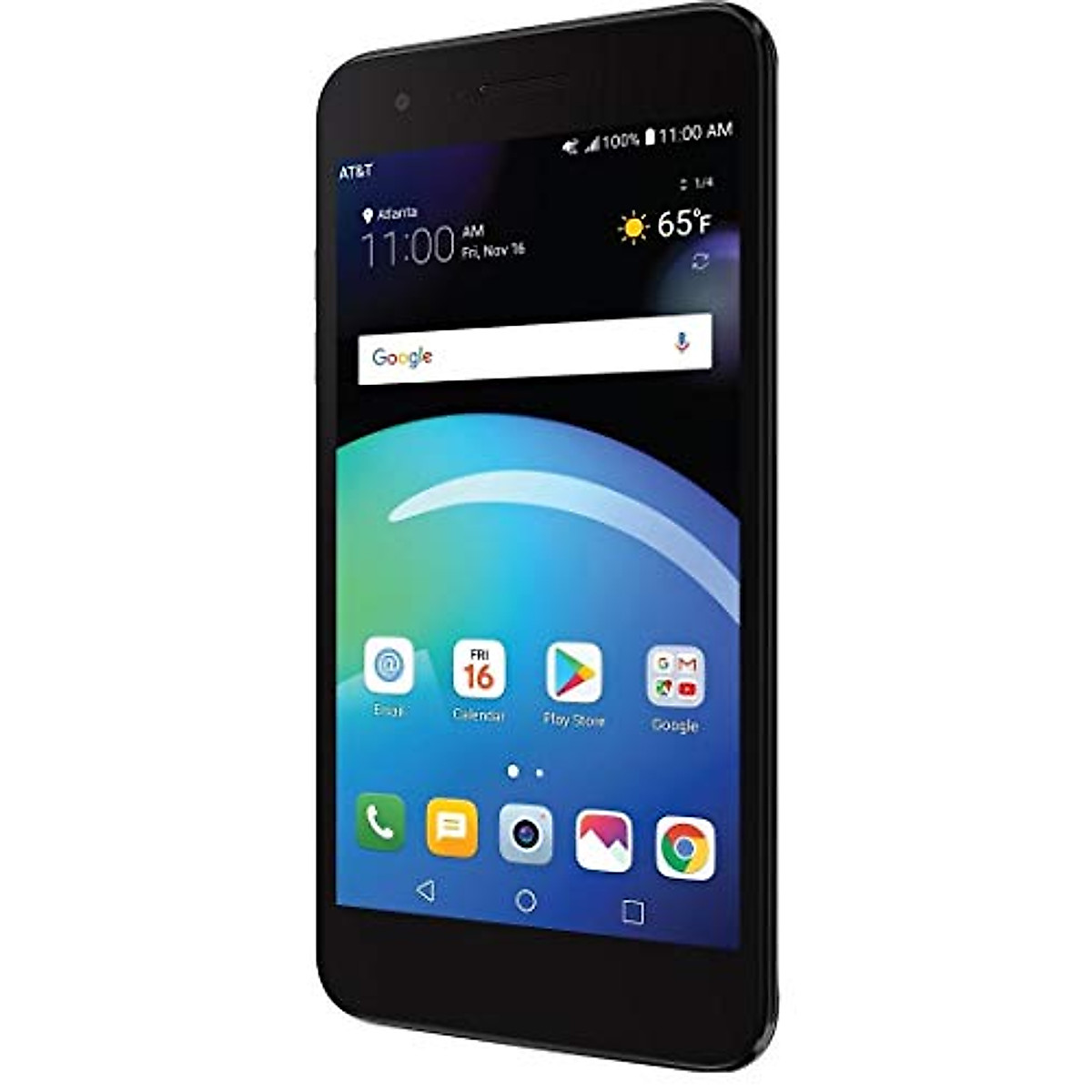 LG Phoenix 4 AT&T Prepaid Smartphone with 16GB, 4G LTE, Android 7.1 OS, 8MP + 5MP Cameras - Black (Renewed)