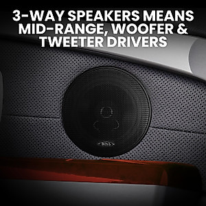 BOSS Audio Systems 656BCK Car Stereo Package - Single Din, Bluetooth, CD MP3 USB AM FM Radio, 6.5 Inch 2 Way Full Range Speakers, Black