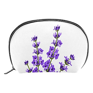 TBOUOBT Cosmetic Travel Bags, Makeup Case, Makeup Bag for Toiletries, Purple Lavender Flower