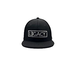 The Original Legend and Legacy Family Matching Embroidered Flatbill Baseball Hats (Legacy Baby) Black