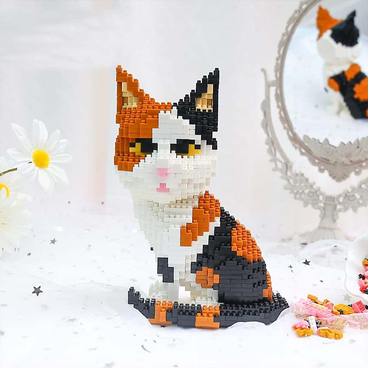 Uvini Adult Building Set, Blocks Pets, Micro Bricks Cat Animal Toy for Kids 10,11, 12, 13, 14, Teens or Adult, 1300 Pieces (1301)