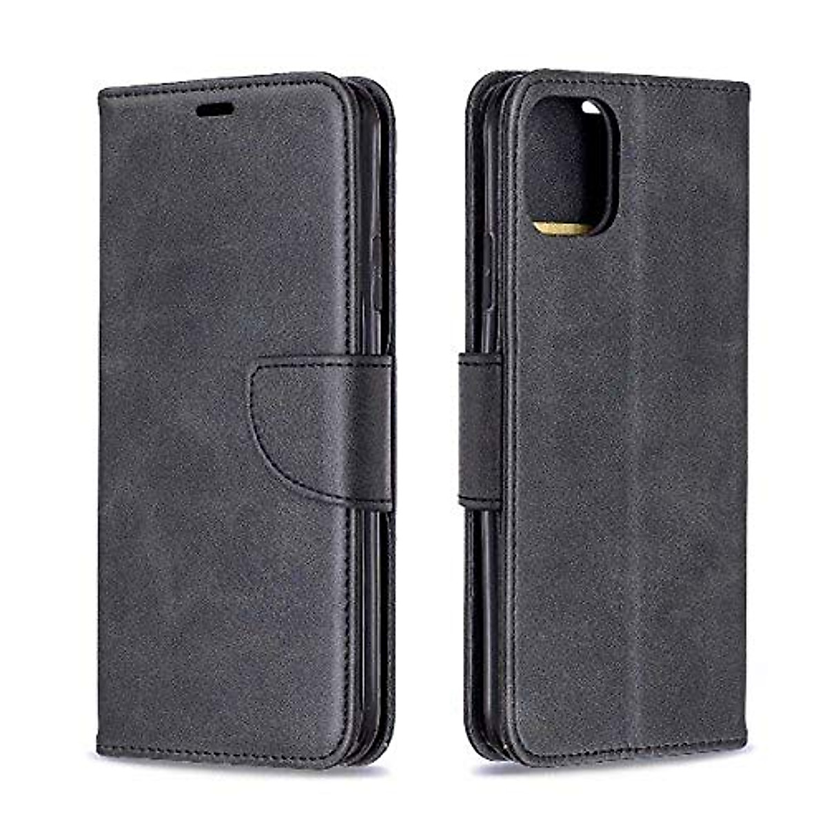 Glow Co., Ltd. iPhone 12 Notebook Type Case with Strap, Black, Tempered Glass & Stylus Pen Included 407-1-03