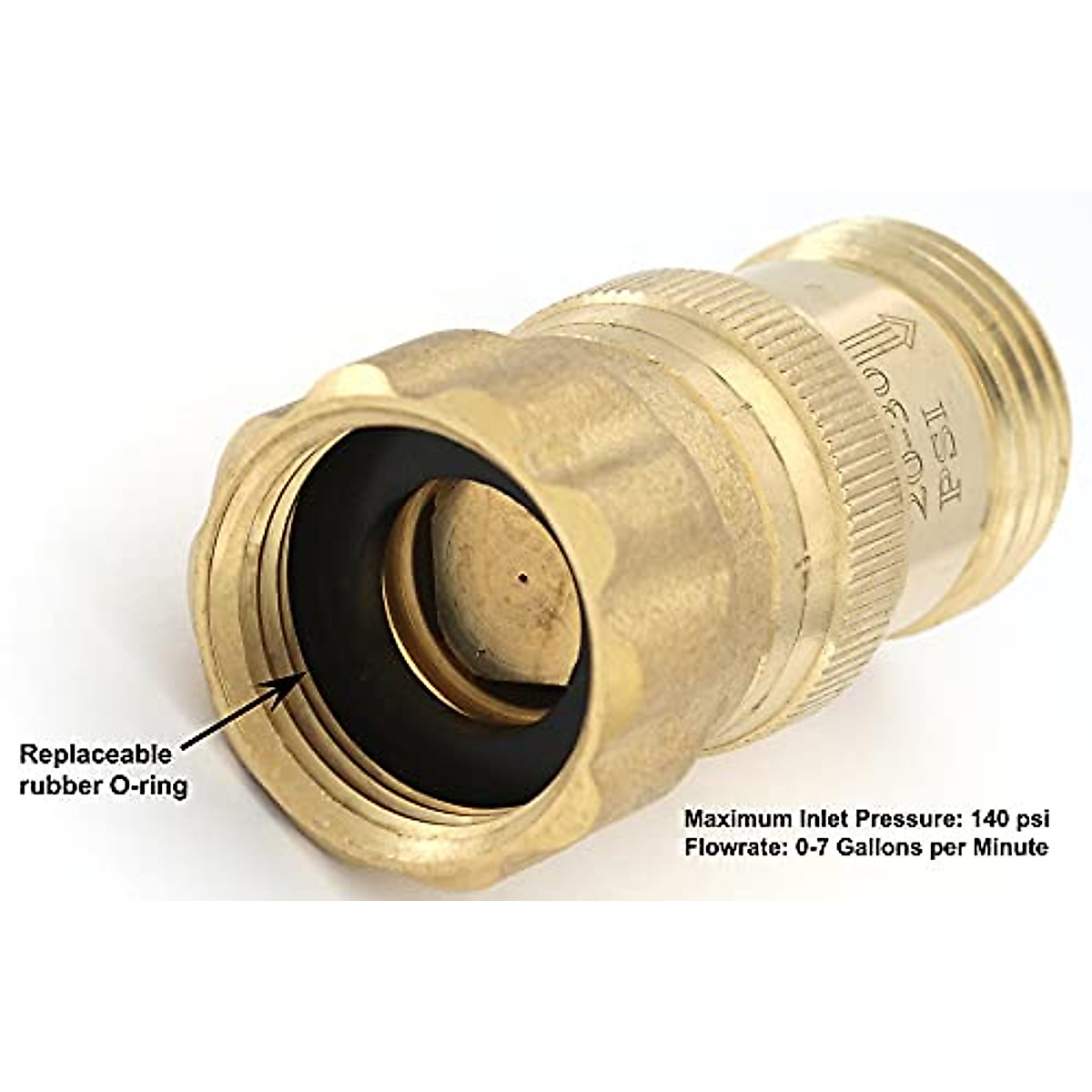 Vibrant Yard Co. LLC Lead-Free Brass 20-30 psi Water Pressure Reducer Regulator, 3/4 inch Hose Thread for Drip System, 140 psi Max Inlet Pressure