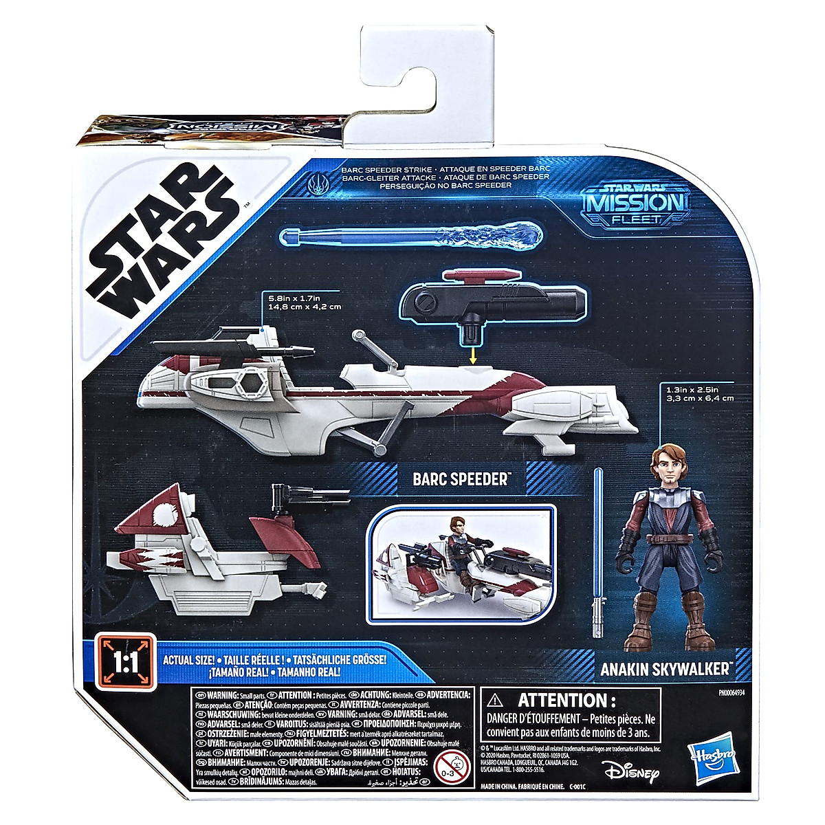 STAR WARS Mission Fleet Expedition Class Anakin Skywalker BARC Speeder Strike 2.5-Inch-Scale Figure and Vehicle for Kids Ages 4 and Up