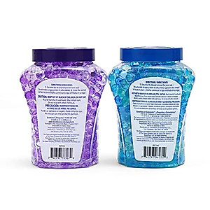 Clorox Fraganzia Air Freshener Crystal Beads Double Pack, Fresh Ocean Breeze, Lavender w/Eucalyptus 12oz Jars | Vented Jar Air Scent Beads for Homes, Bathrooms, Closets, or Office