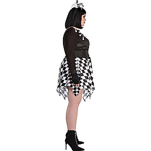Women's Black and White Naughty Jester Costume Set - Small (2-4) - Fun and Flirty Party Wear Perfect for Halloween and Themed Party Fun