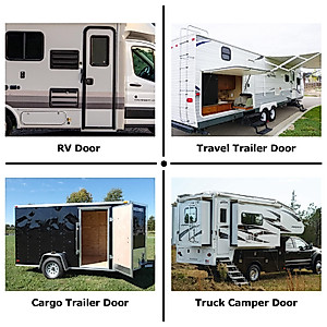 ACXFOND T Style RV Entry Door Holder, 304 Stainless Steel Trailer Door Latch, 6 Inches RVDoor Latch Trailer Door Holder RV Screen Door Latch for Camper Trailer Cargo(2 Set)