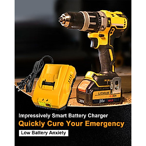 DCB112 20V MAX Battery Charger Replacement for Dewalt Battery Charger, Compatible with Dewalt 12V-20V Battery