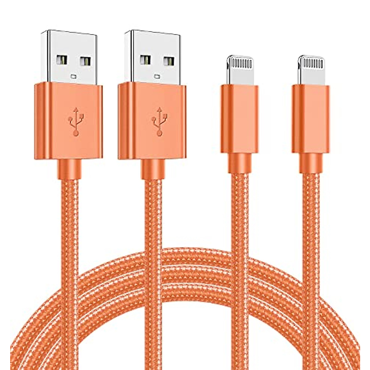 Hi-Mobiler MFi Certified Lightning Cable 2Pack 6FT iPhone Charger Nylon Braided High Speed Data Sync Cord Fast Charging Long Cord Compatible iPhone 13/12/11Pro Max/11Pro/11/XS/Max/XR/X/8/8P/7 More