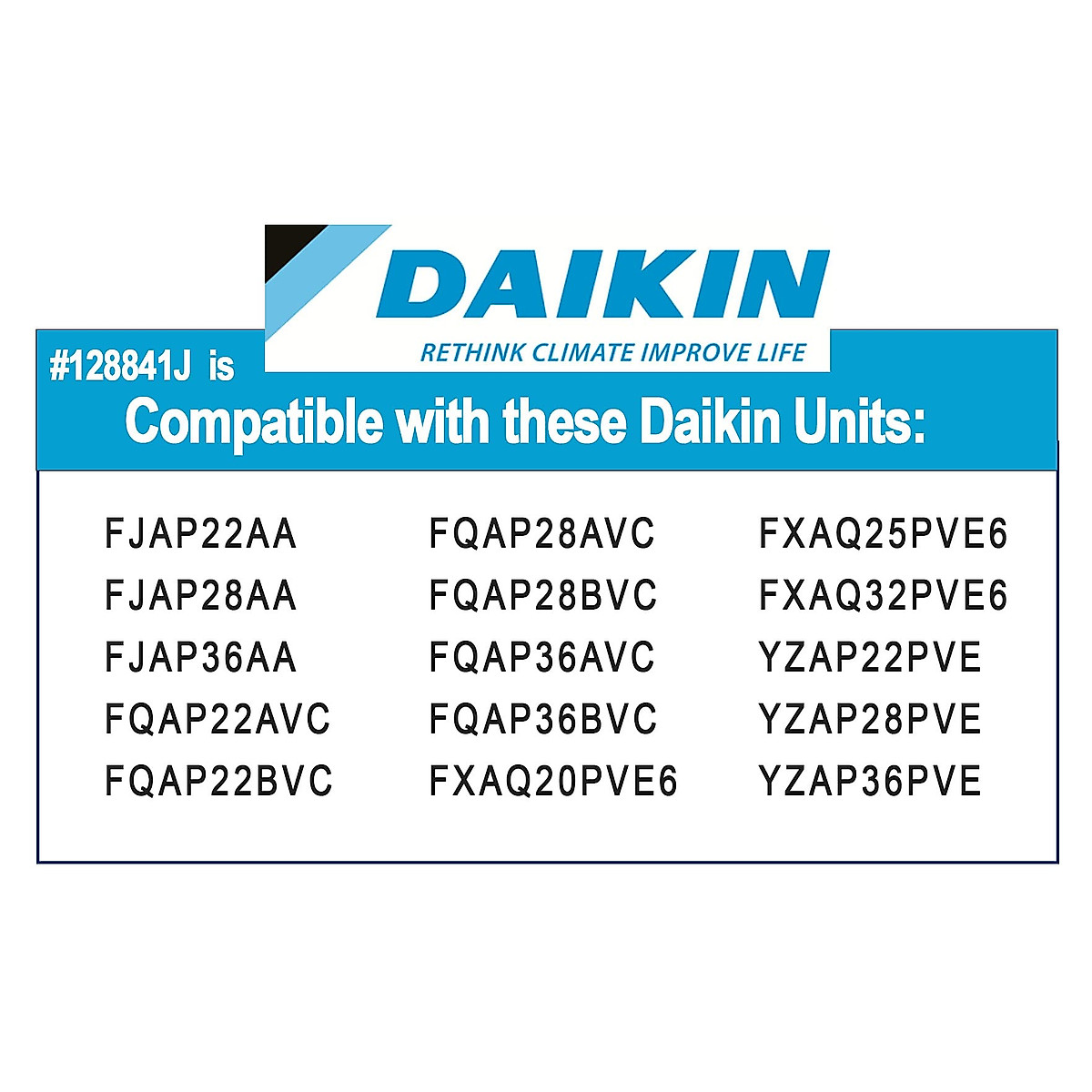 Daikin Industries 128841J Mini Split Filter 2-Pack *VERIFY UNIT COMPATIBILITY BEFORE ORDERING*