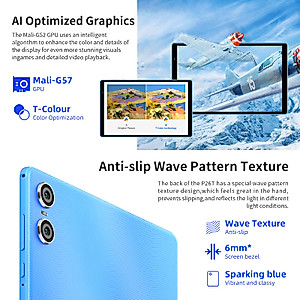 TECLAST 10 Inch Android 13 Tablet, P26T Tablets 8GB RAM+128GB ROM 1TB TF, WiFi 5G/2.4G, Octa core, 1280 * 800 HD Touch Screen, BT 5.2, Google GMS, 6000mAh, Dual Camera, OTG, Type C, with Case