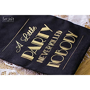 Hangover Kit Bags Portable Key Bag Gifts Bag Avoid Hangover Favor Bag Bachelor Party Wedding Gifts for 21st Birthday Pirate Themed Party Bridal Shower 5x7 Inches, Black Set 10