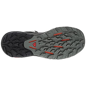 Salomon Men's OUTPULSE Mid Gore-Tex Hiking Boots for Men, Wrought Iron/Black/Vibrant Orange, 9