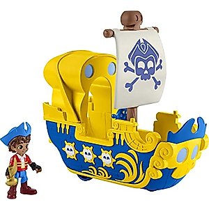 Fisher-Price Santiago of the Seas Preschool Toys Santiago Figure & El Bravo Pirate Ship Set for Pretend Play Ages 3+ Years