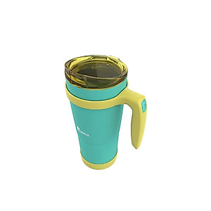 Bubba Envy S Vacuum-Insulated Stainless Steel Tumbler with Lid, 32 oz – Removable Bumper and Handle – Sweat Resistant and BPA-Free - Ideal for Work, Travel or Poolside - Island Lemon
