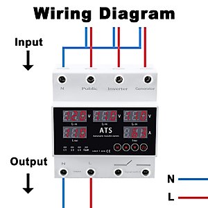 Automatic Transfer Switch,Automatic Switching Between Utility Power、Generator and Inverter,Overcurrent Protection,Overvoltage and undervoltage Protection,63A
