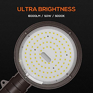 JJC LED Barn Light, Dusk to Dawn Area Light 50W 6000LM LED Barn Lights with Photocell 5000K Daylight Security Flood Light IP65 Waterproof for Yard, Street, Outdoor Use…