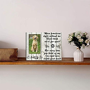 Custom Dog Photo and Name Panel for Tabletop Display 8x6 Inches When Tomorrow Starts Without Me Pet Sympathy Gift Personalized Dog and Cat Memorial Gifts