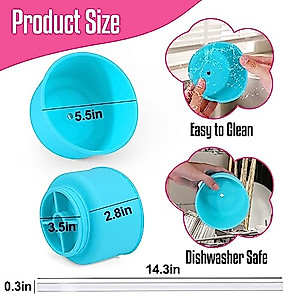 XANGNIER 40 oz Tumbler Accessories Snack Bowls with Long Silione Straw Compatible with Stanley/Simple Modern and Other Brand 40 oz Tumbler with Handle Cups(Diameter 3.4-3.6in),Bowl Tumbler Attachment