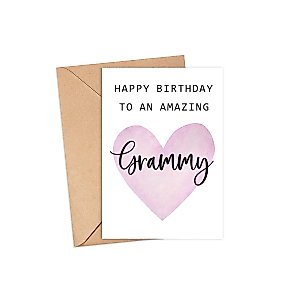 TunlaStore Happy Birthday To An Amazing Grammy Card - Cute Birthday Card For Grammy - Greeting Card - Amazing Grammy Card - Grammy Birthday Gift - Best Grammy Birthday Card - Gift Idea Happy Birthday