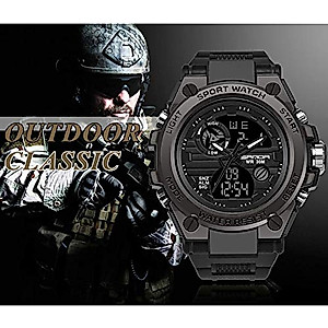 Men's Watches Outdoor Sports Waterproof Military Watch Date Multi Function Tactics Electronic Army LED Stopwatch Digital Aanalog Watches