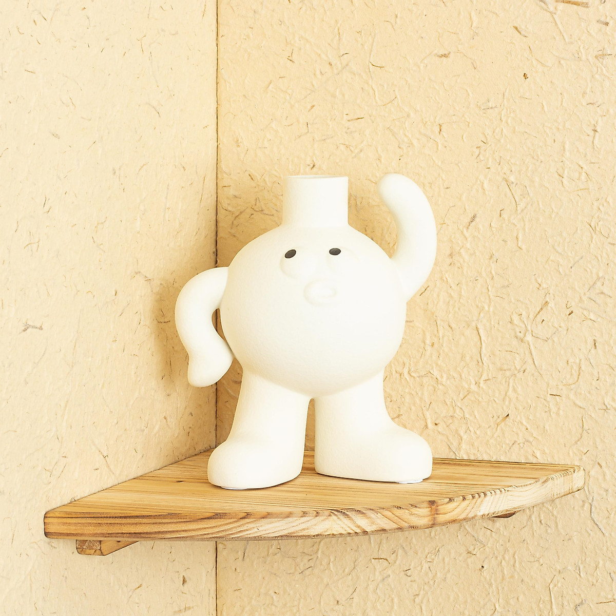 Increased Fire Corner Wall Shelf Wall Mounted Wood Round Floating Shelves Hanging Plant Shelf Kitchen Bathroom Speaker Large Carbonize