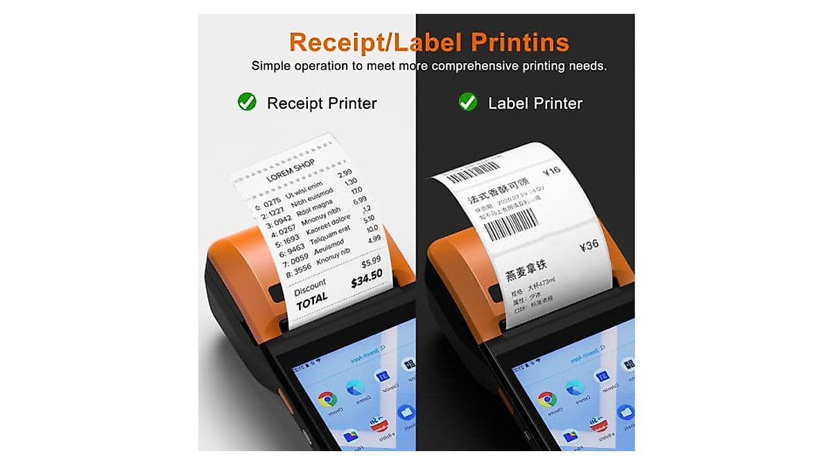 Mobile Android POS Printer with Scanner | Handheld Terminal