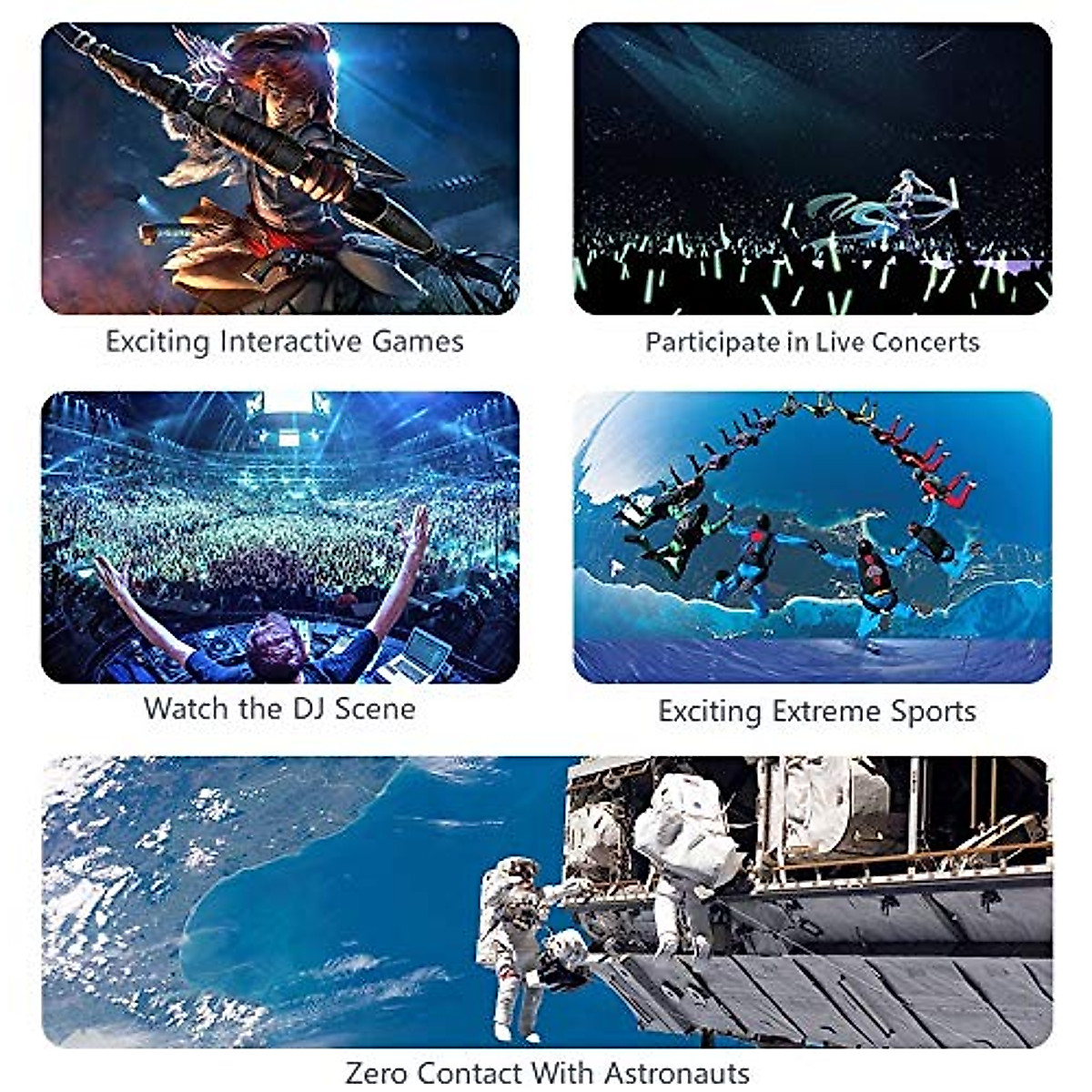 VR Headsets, Virtual Reality 3D Game Movie Goggles for iPhone & Android 4.7-6.1 inch Smartphone Adjustable Headphones VR Glasses with Controller