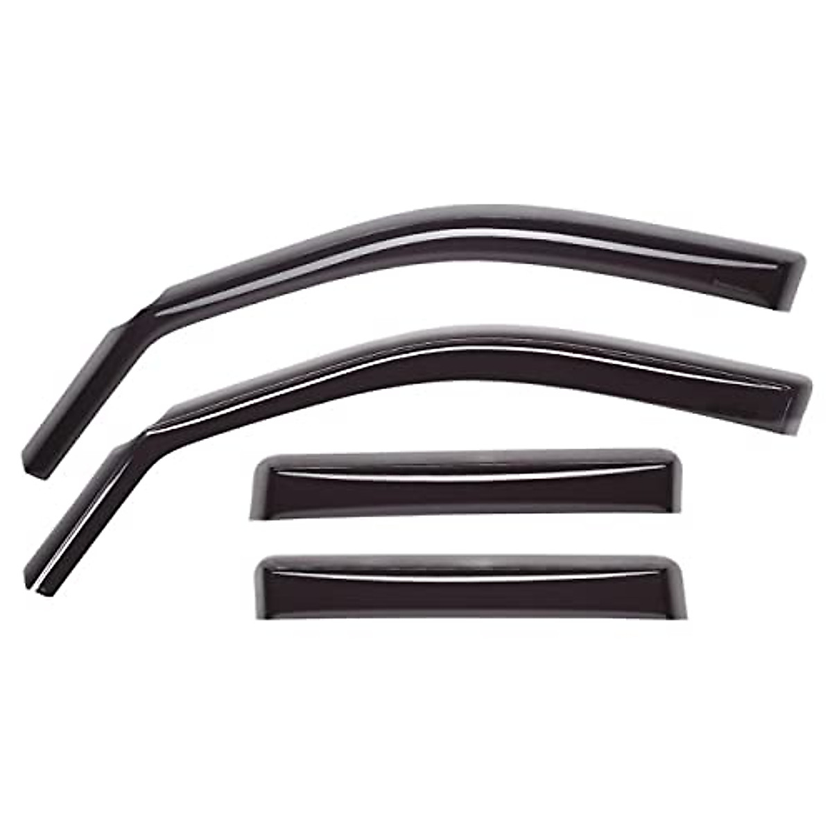 WeatherTech Custom Fit Front & Rear Side Window Deflectors for Buick Rainier, Dark Smoke