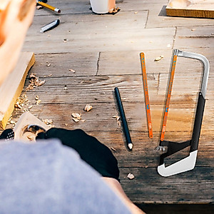 20 Pieces Hacksaw Replacement Blades Metal Cutting Hacksaw Blades with 18 Teeth and 24 Teeth Per Inch (Orange Background with Bi-metal Letter)