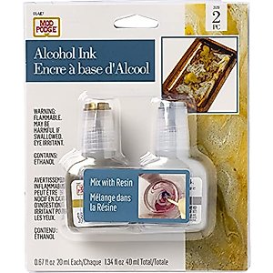 Mod Podge, Metallics Alcohol Set of 2 .67 fl oz / 20 ml Kit, DIY Epoxy Resin Ink Supplies for Arts and Crafts, 25291