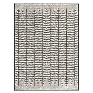 LUXE WEAVERS Gray 4x6 Geometric Area Rug